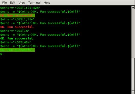 Bash Change Shell Colour Output Pseudo Scripter