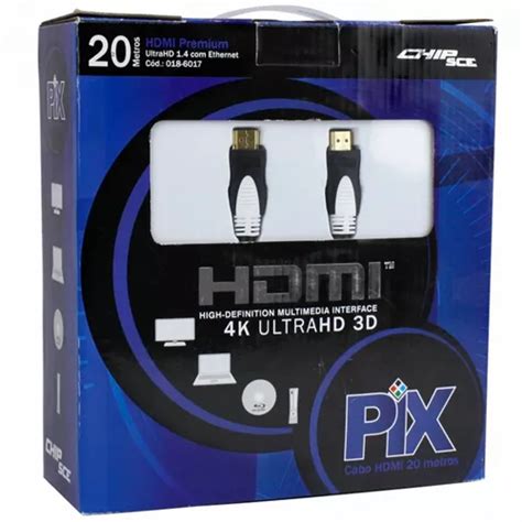 Cabo Hdmi 20 Metros 20 4k Ultra Hd 19 Pinos Pix 6017 M F