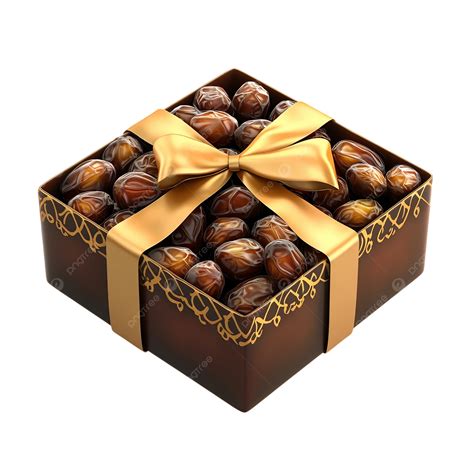 Golden Ornate Date Box With Traditional Arabic Design Ramadan Date Box