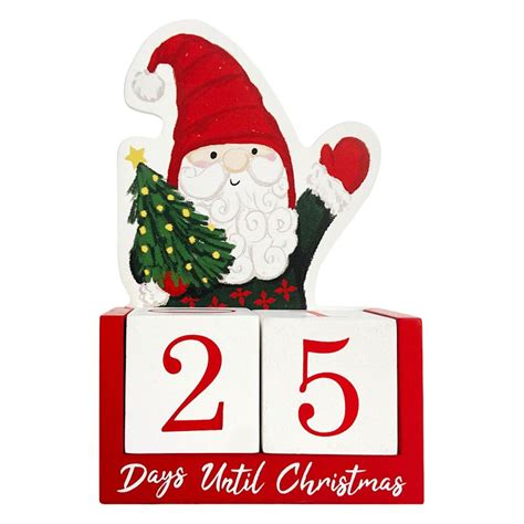 Honeybloom Santa Gnome Countdown Table Decor 77