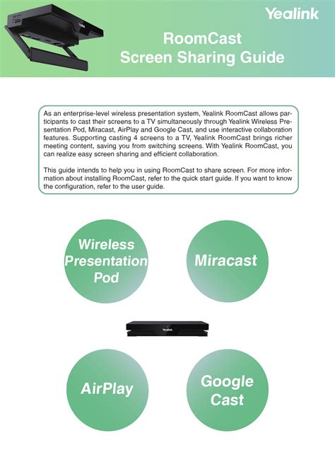 Yealink Wpp20 Mtouch Ii Touch Control Panel User Guide