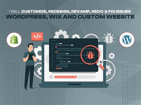 customize redesign revamp redo fix issues wordpress wix and custom