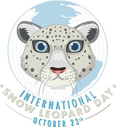 International Snow Leopard Day Banner Design 19864084 Vector Art At