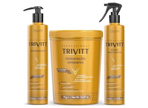 Kit Cauterização 300ml Hidratação Intensiva 1kg Fluido Para Escova