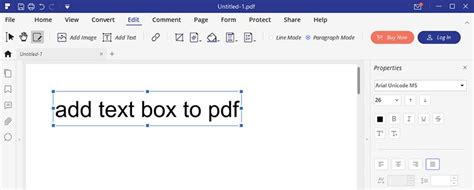 כיצד להוסיף תיבת טקסט למסמך PDF עריכת טקסט PDF