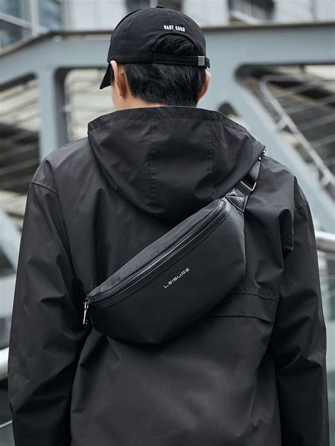 Men Letter Detail Sling Bag Sling Bag Outfit Sling Bag Men Sling Bag