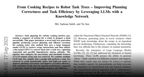 Paper Page From Cooking Recipes To Robot Task Trees Improving