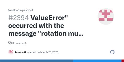 Valueerror Occurred With The Message Rotation Must Be Vertical Horizontal Or A Number