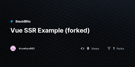 Vue Ssr Example Forked Stackblitz