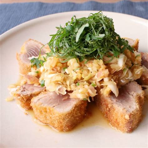 薬味たっぷりソースで カツオのレアカツ 作り方・レシピ クラシル レシピ レシピ 料理 料理 レシピ 動画