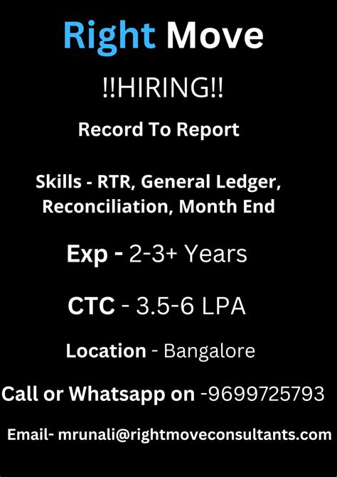 Mrunali Ingole On Linkedin Rightmove Hiring Rtr Gl Reconciliation