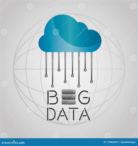 Big Data Cloud Storage Information Globe Connection Stock Vector Illustration Of Data