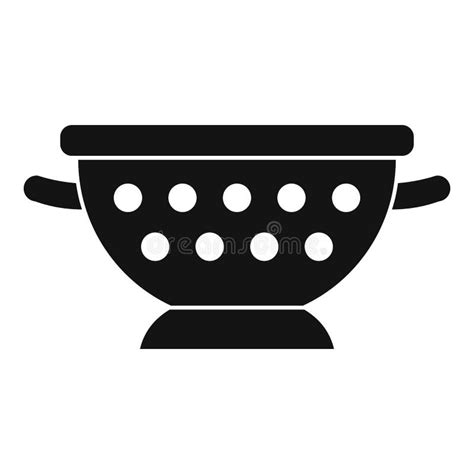 Steel Sieve Icon Simple Style Stock Vector Illustration Of Cook
