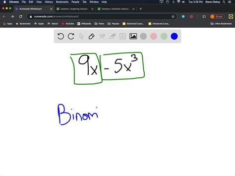 SOLVED Identify Each Polynomial As A Monomial A Binomial Or A Trinomial Give The Degree Of
