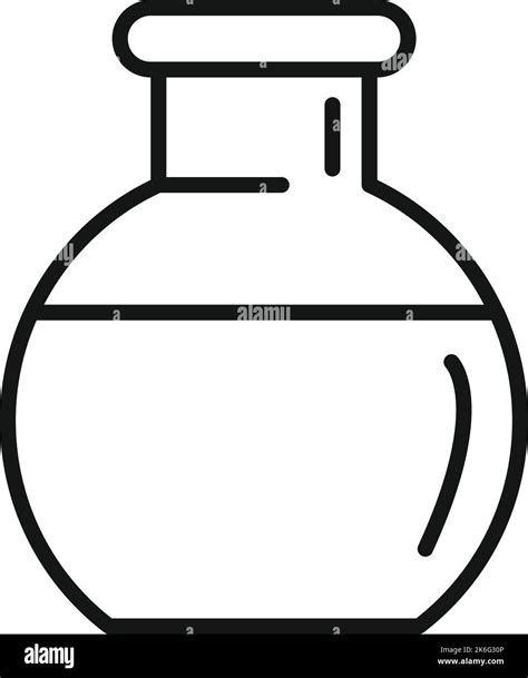 Laboratory Pot Icon Outline Vector Gmo Dna Science Gene Stock Vector