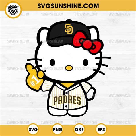 Hello Kitty San Diego Padres Svg Png Cut Files