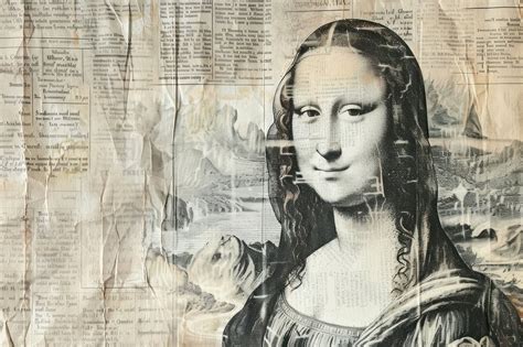 Mona Lisa Ephemera Border Portrait Free Photo Illustration Rawpixel