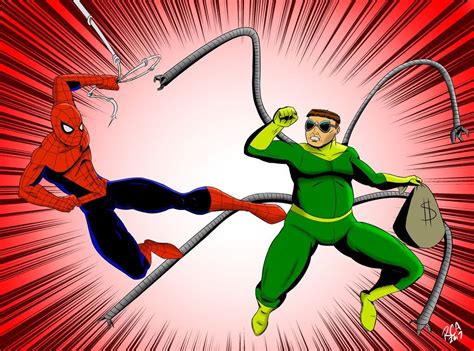 Spider Man Vs Doctor Octopus By Robertamaya On DeviantArt Spiderman Man Vs Spiderman Comic