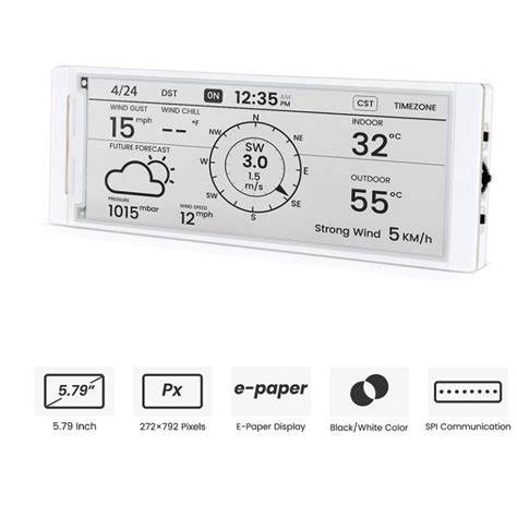 Buy Elecrow Crowpanel Esp E Paper Hmi Display With