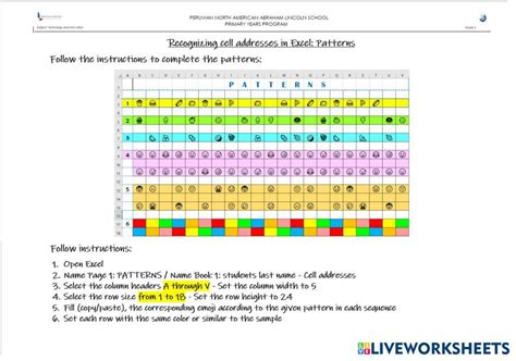 excel patterns free interactive worksheets 8107542