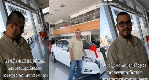 Video Viral Hija le pide a su padre que la acompañe a buscar su auto nuevo pero en realidad