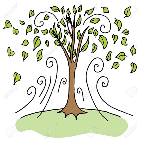 Leaves Blowing In The Wind Drawing Free Download On ClipArtMag