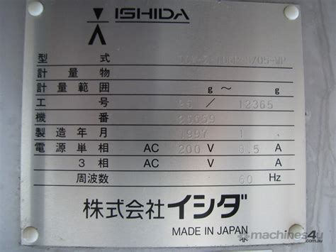 Used Ishida Ccw Z 106p Linear Weigher 977083