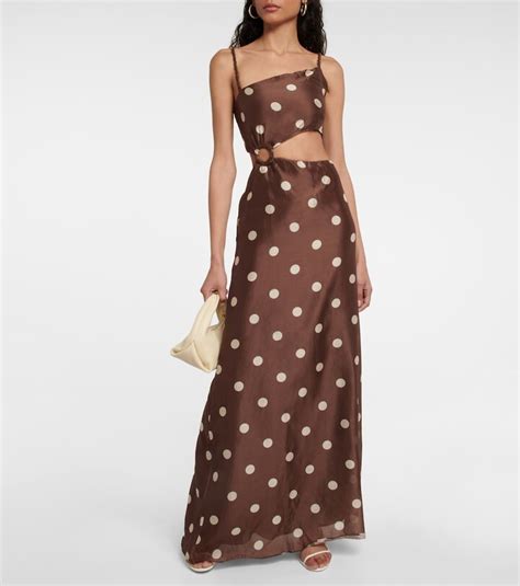 Sir Vivi Polka Dot Cotton And Silk Maxi Dress ShopStyle