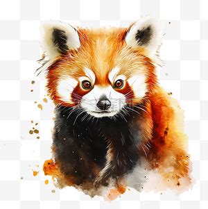 水彩小熊猫素材图片免费下载 千库网