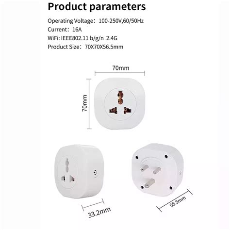 10a South Africa Plug Tuya Wifi Smart Socket Wireless Socket Outlet