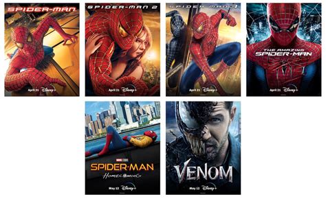 Six Spider Man Films Coming Soon To Disney Us Whats On Disney Plus
