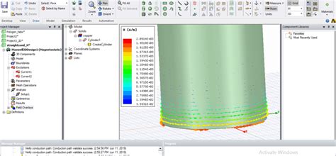 Unexpected H Vector Distribution For A Straight Solid Conductor In