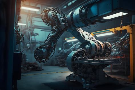 Premium Ai Image New Robot Setting Of Machine Welding For The Production Line Of Vehicle