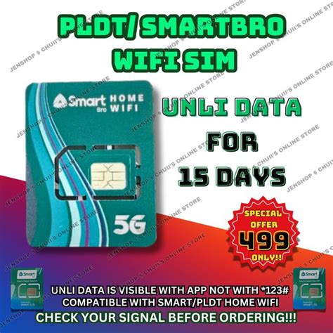 Smart Bro Prepaid Wifi Sim With 15 Days Unli Wifi Lazada Ph