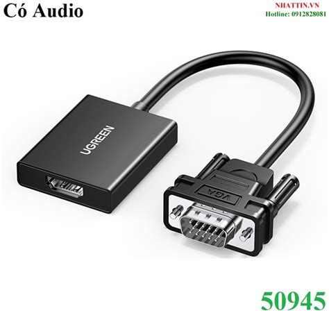 Cáp Chuyển đổi Vga Sang Hdmiaudio 1080p60hz Ugreen 50945 Cao Cấp