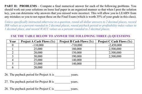 solved part ii problems compute a final numerical answer