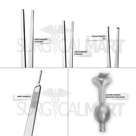 9 Surgical Instruments Set For Vaginal Dandc Laparotomy Ob Gyn