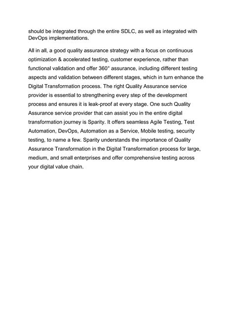 why is qa transformation vital for digital transformation pdf