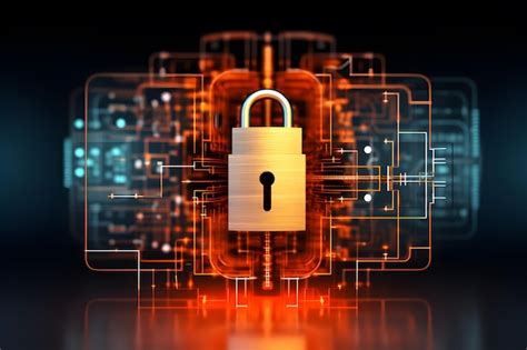 Premium Ai Image Lock With Circuit Pattern Concept Of Data Security