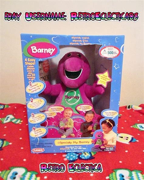 Rare Vintage Playskool Especially My Barney Interactive Talking Plush Dinosaur 1851290255