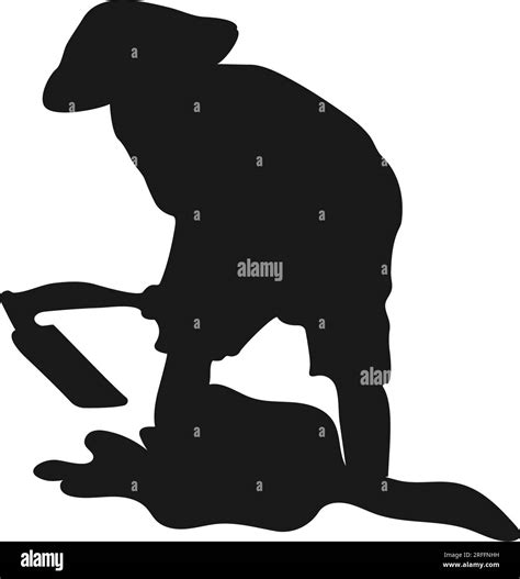 Icon Of A Man Hoeing Vector Illustration Design Stock Vector Image And Art Alamy