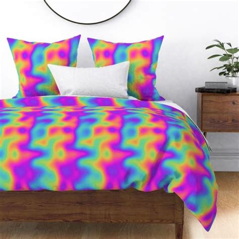 Trippy Psychedelic Rainbow Thermal Fabric Spoonflower