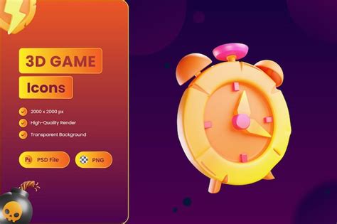 Premium Psd 3d Icon Illustration Timer Clock Watch