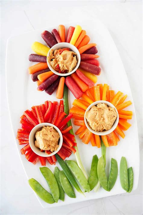 Quick And Easy Flower Veggie Tray The Produce Moms