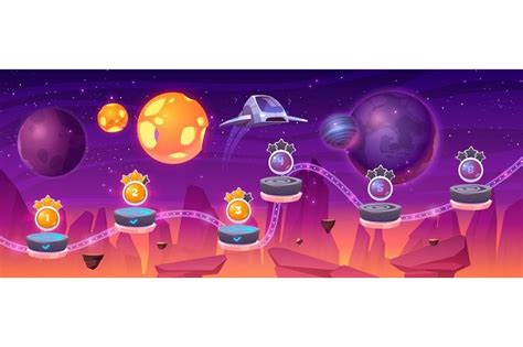 Space Game Level Map Spaceship And Space Games Futuristic Background Game Background