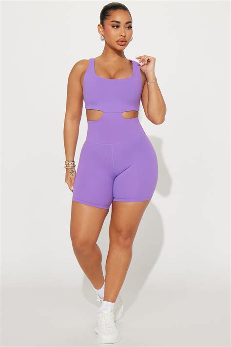 Rotation Super Soft Active Romper Lavender Fashion Nova Nova Sport