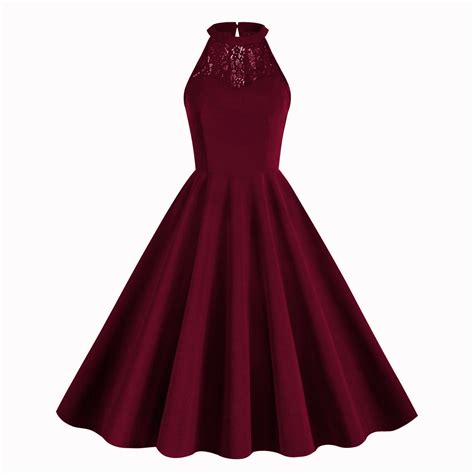 Wenini Sundresses For Women Wedding Guest Elegant Lace Patchwork