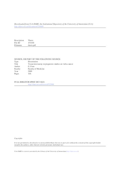 Pdf Validation Of Tissue Microarray Technology In Vulvar Cancer