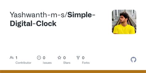 GitHub Yashwanth M S Simple Digital Clock