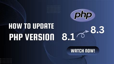How To Update Php Version Php 83 Youtube